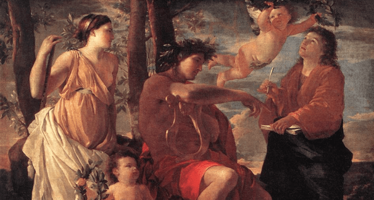 Where is exhibited the work The Inspiration of the Poet painted by ...